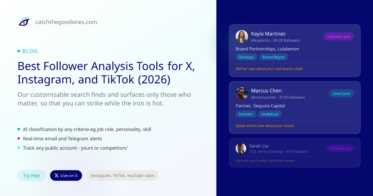 Best Follower Analysis Tools for X, Instagram, and TikTok (2026 ...